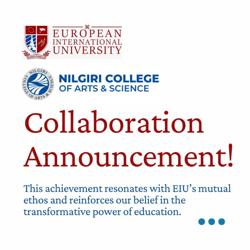 Collaboration with Nilgiri College of Arts & Science - European ...