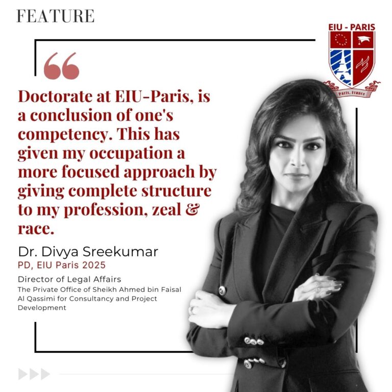 The Evolution of a Leader: Dr. Divya Sreekumar’s Academic and ...